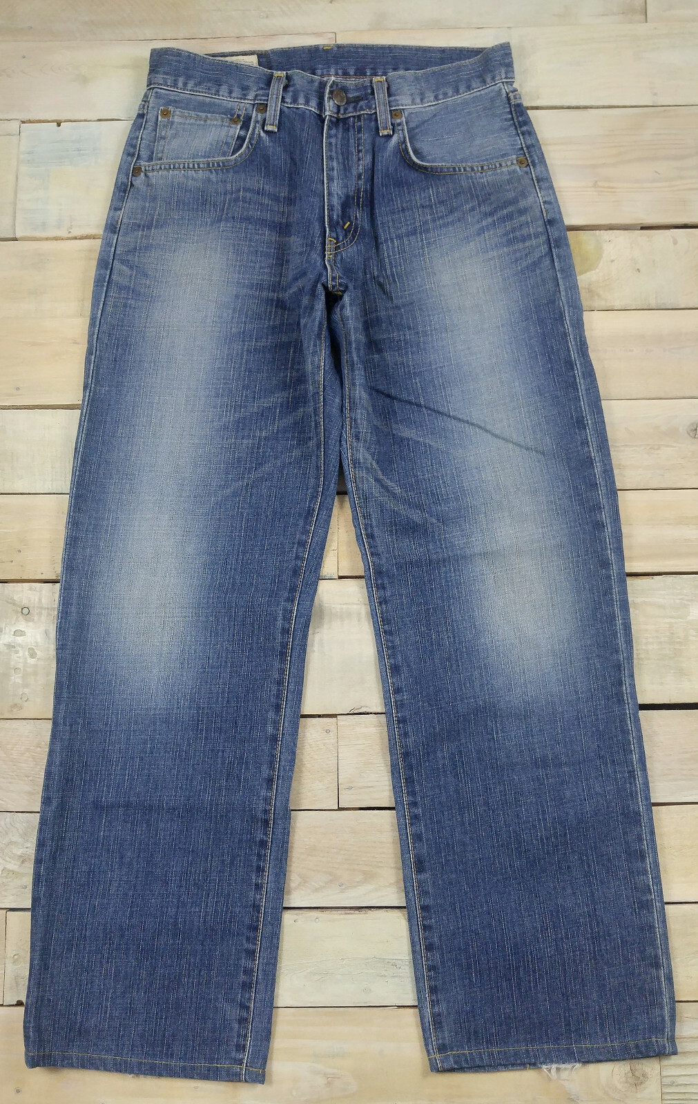 EDWIN 503 Relaxed Straight Distressed Dark Wash Blue Japanese Denim ...