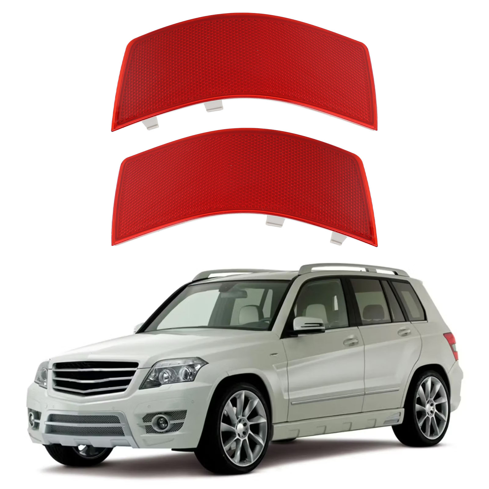 *2Pcs Rear Bumper Reflector 2048200174 Effective Warning For Benz GLK ...