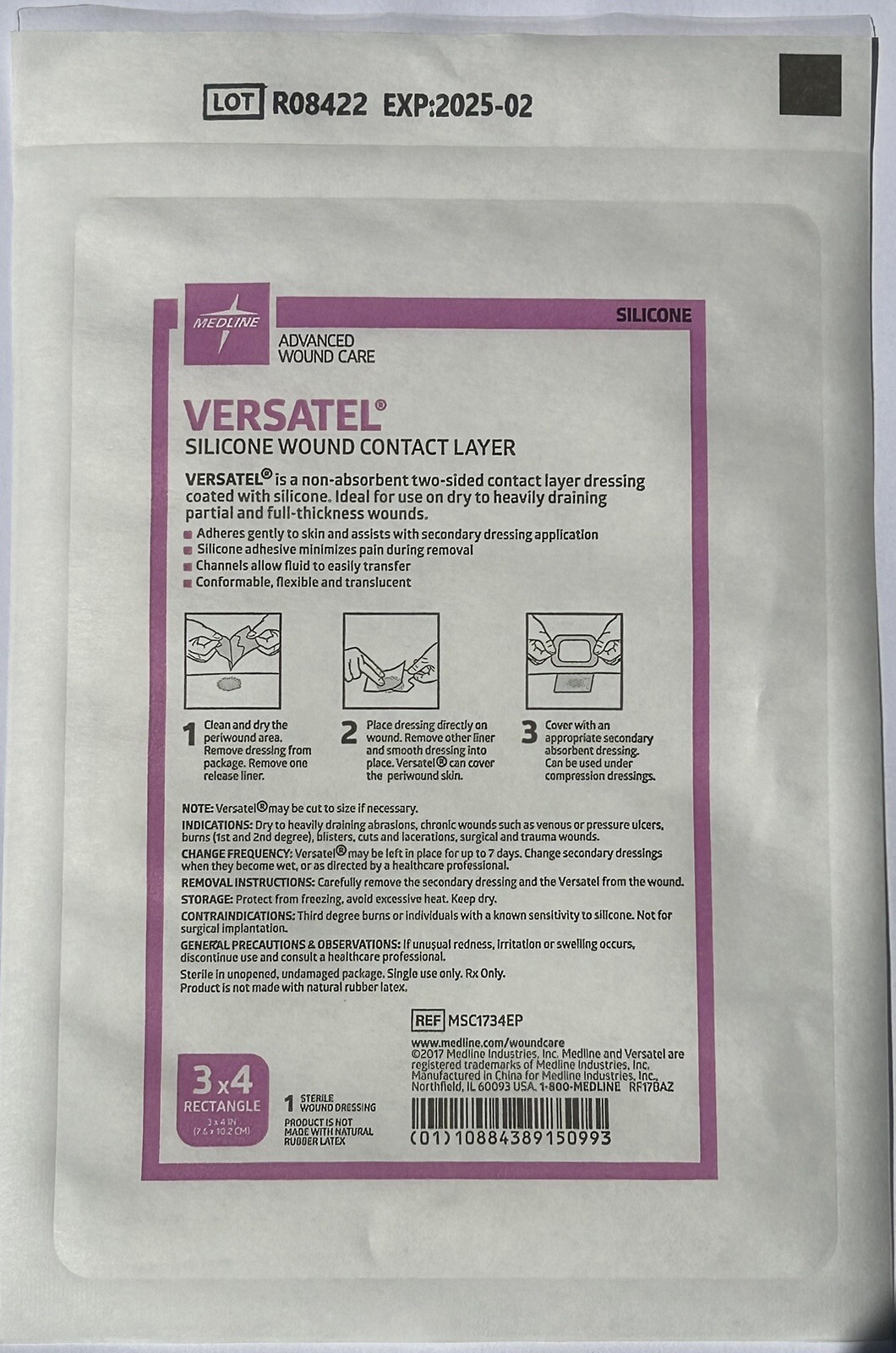Versatel wound barrier film silicone contact layer pack of 5 | eBay