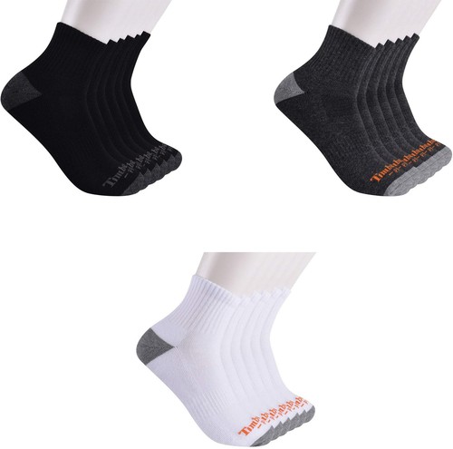 Timberland PRO Men's Performance Half-Cushioned Quarter Socks (6 Pairs ...