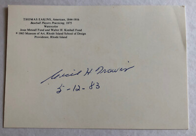 Cecil Travis Signed Autographed Baseball Postcard | eBay
