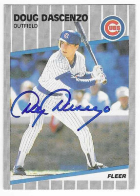 DOUG DASCENZO 1989 FLEER AUTOGRAPHED SIGNED # 420 CHICAGO CUBS | eBay