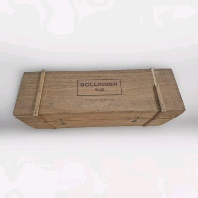 Vintage Bollinger R.D (FRANCE) Wooden Wood Champagne Bottle Box Empty ...