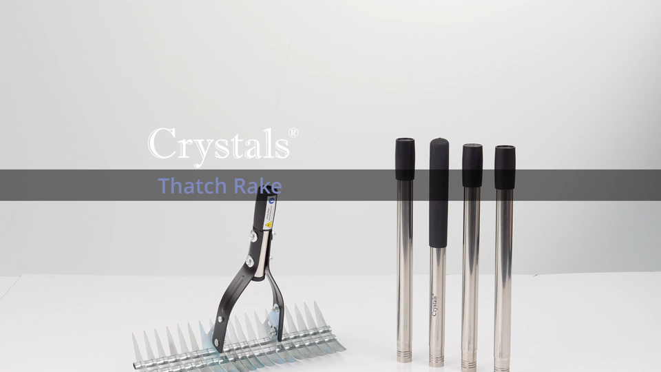 Thatch Rake Stainless Steel Curved Tip Teeth Lawn Rake for Leaves ...
