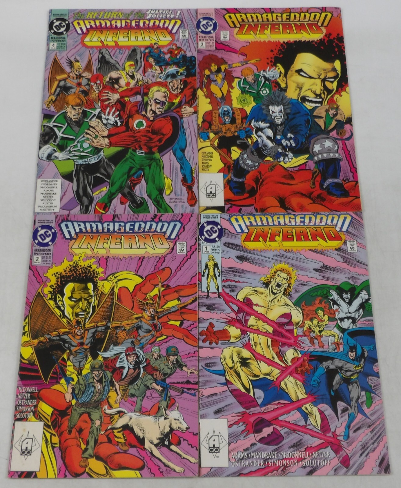 Armageddon: Inferno #1-4 VF/NM complete series Batman Spectre Lobo DC ...