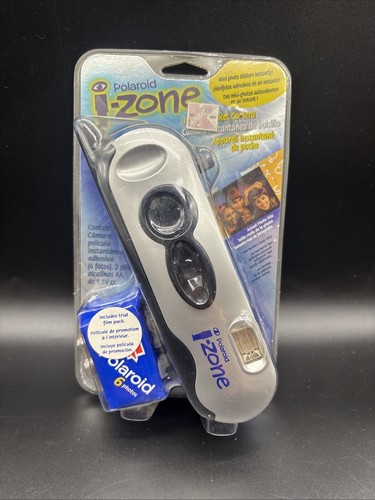 Polaroid I-Zone Instant Pocket Camera Silver with Film and Batteries ...