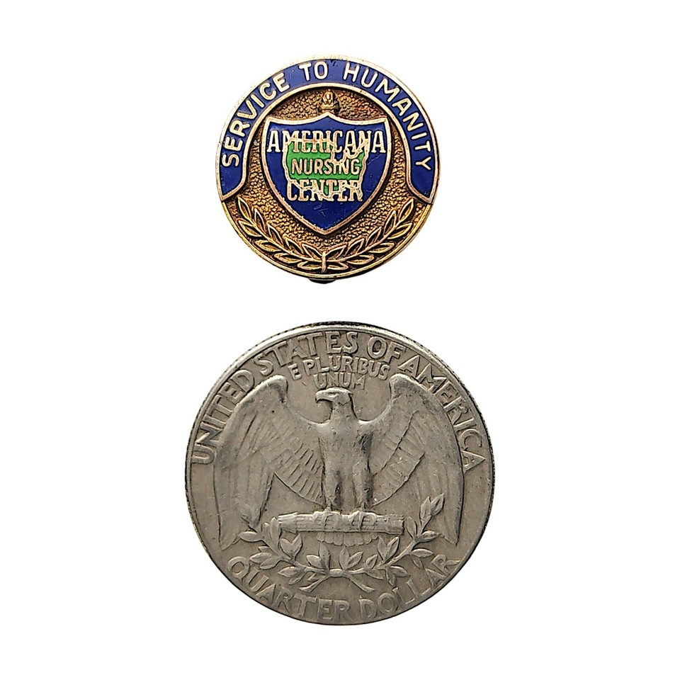 Vintage 10K GF Americana Nursing Center Service To Humanity Badge ...