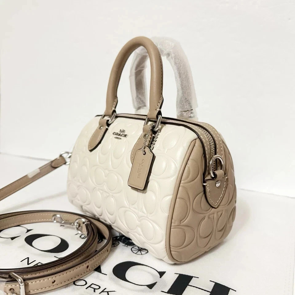 NWT Coach Mini Rowan Crossbody Bag In Blocked Signature Leather CY744 ...