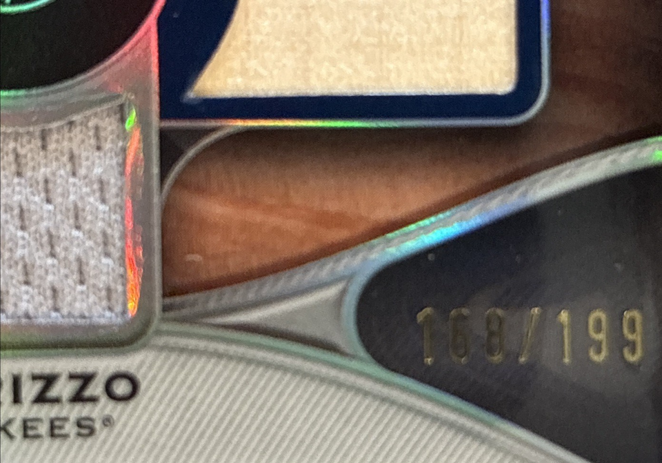 Anthony Rizzo 2020 Topps Tribute Triple Relic 168/199 New York Yankees #TTR-ARI | eBay