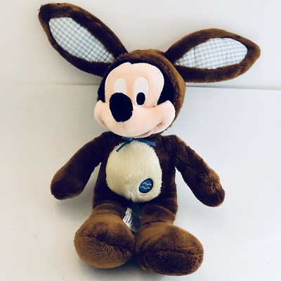 Disney Store Mickey Mouse Brown Easter Bunny Plush Stuffed Toy ...