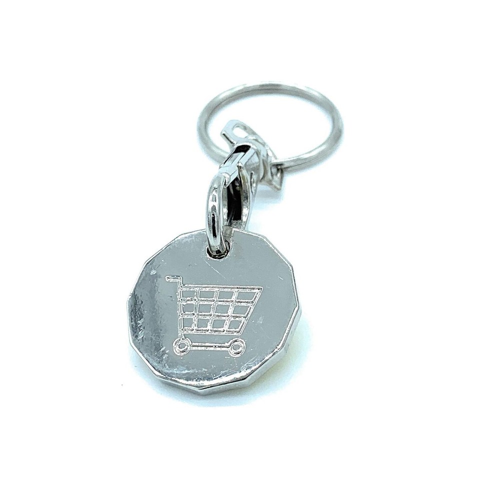 Rugby 2025 ENGLAND St George Shop Trolley £1 Pound Coin Token Keyring ...