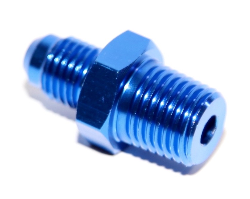 4AN AN-4 TO 1/4NPT Male Thread Aluminum Anodized Fitting Adapter BLUE ...