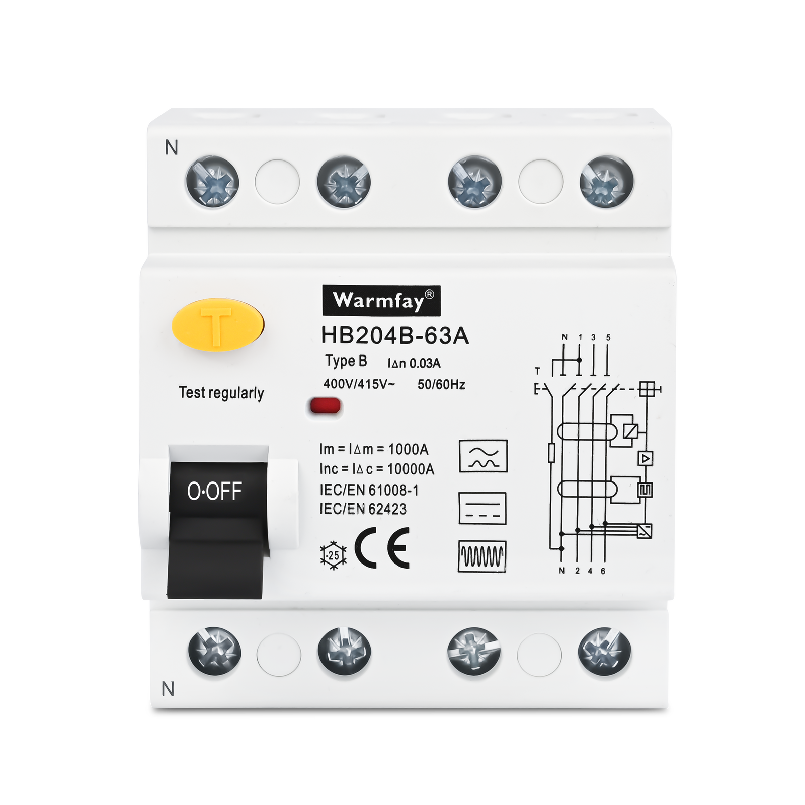 FI Fehlerstromschutzschalter RCD Typ B 40A 63A E-Auto Allstromsensitiv ...