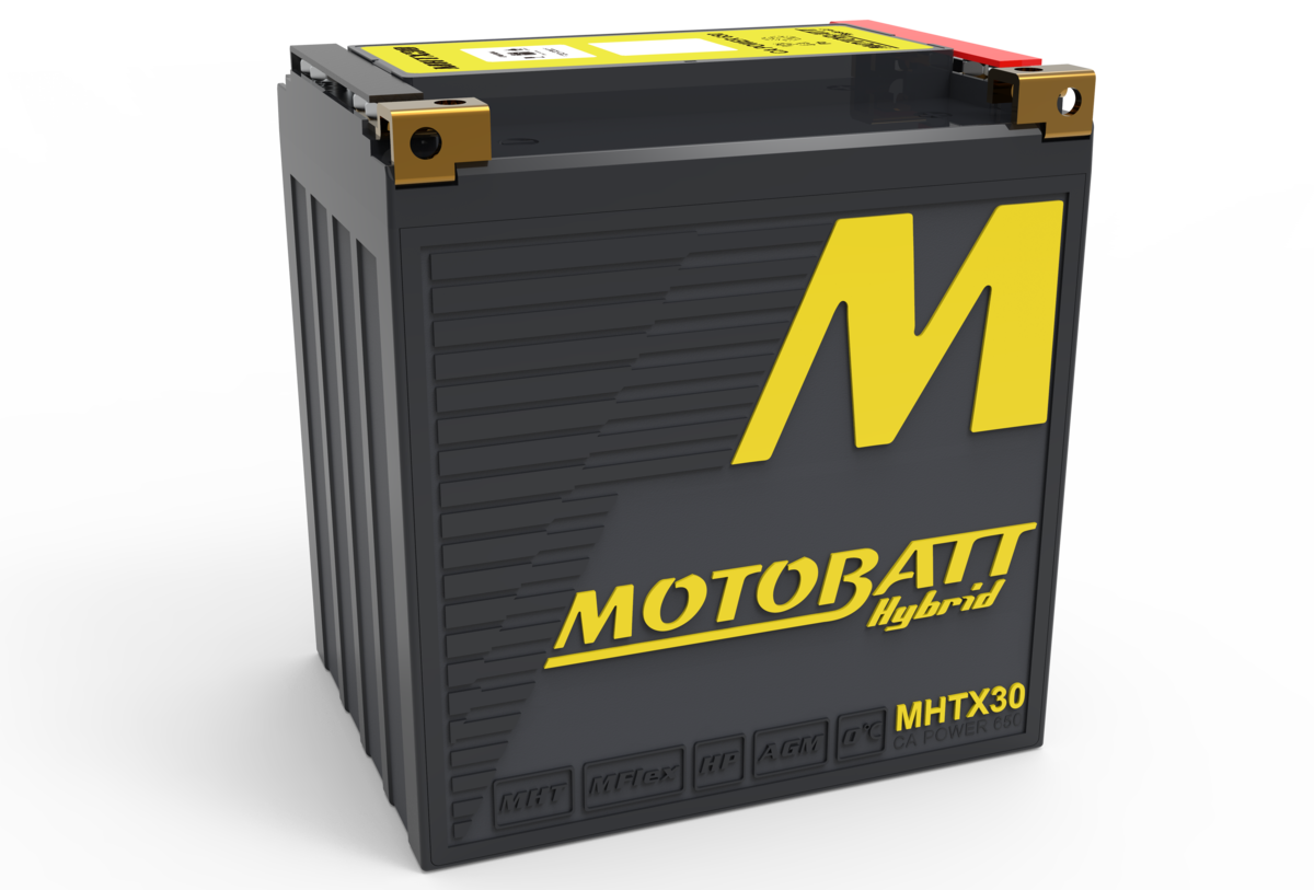 MotoBatt MHTX30 34Ah 650 CCA Hybrid Lithium AGM Battery replaces YTX30L ...