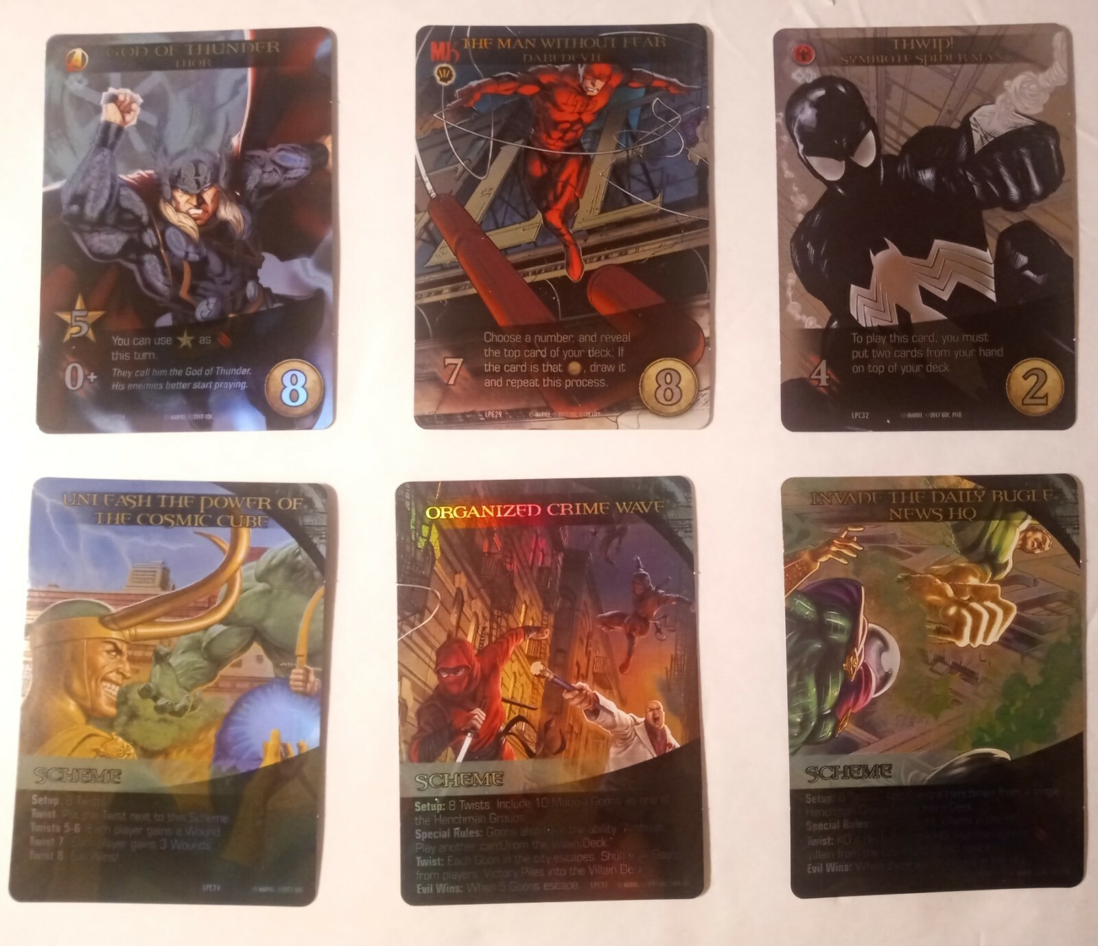 All Marvel Legendary Play Kit Foil Promo Cards (Heroes and Scheme ...