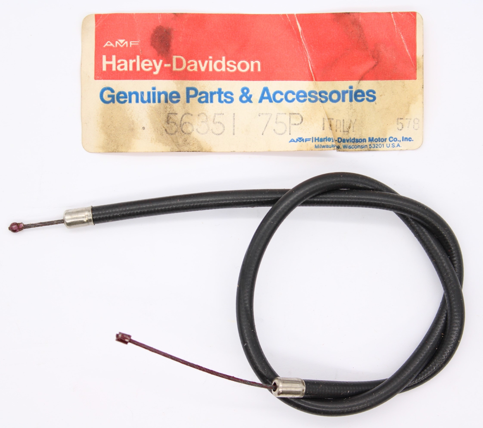 Harley-Davidson Carburetor Cable Part Number - 56351-75P | eBay
