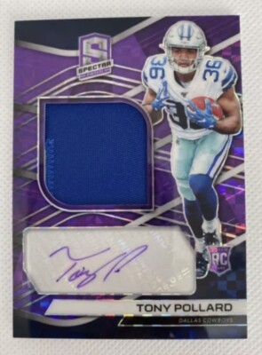 2019 Panini Spectra Tony Pollard Purple Prizm RPA RC 35/35 | eBay