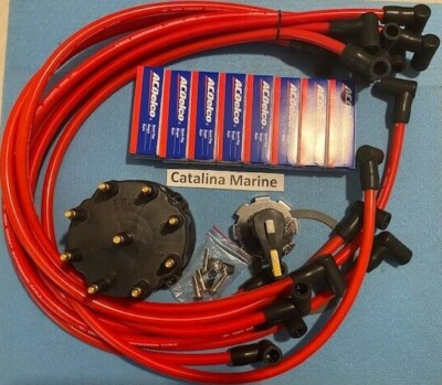 Mercruiser Thunderbolt V8 Tune Up Kit CAP ROTOR HP WIRES SPARK PLUGS ...