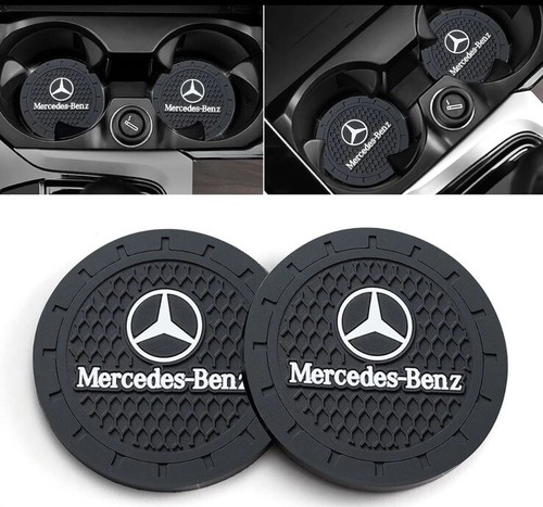 Mercedes Benz Car Coasters Non-Slip Silicone Coasters For Cup Holders 2 ...