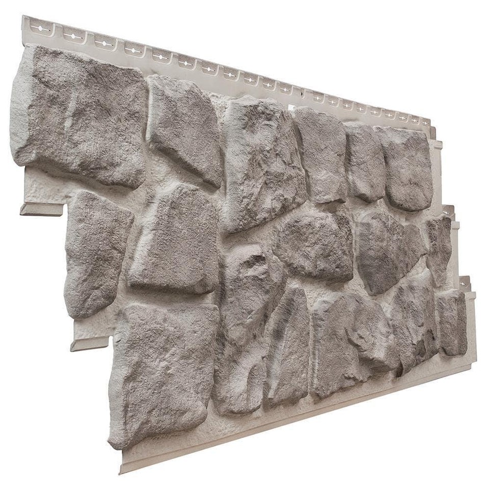 Novik Faux Stone Siding FS Fieldstone (19.1" X 50" ) Rocky Mountains ...