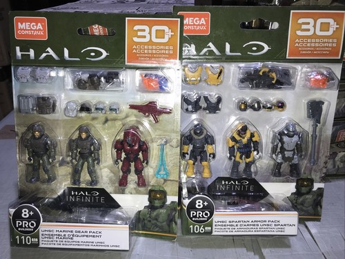 Mega Construx GRN08 & GRN07 Halo Infinite UNSC Marine Gear Pack NEW ...