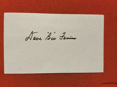 Dave “ Boo” Ferriss 🔥🔥MLB Debut 1945 Boston Red Sox 🔥🔥Autograph🔥🔥 | eBay