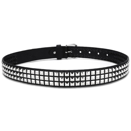 Studded Punk Rock Rivet Belt Men & Women Pyramid Metal Design Silver ...