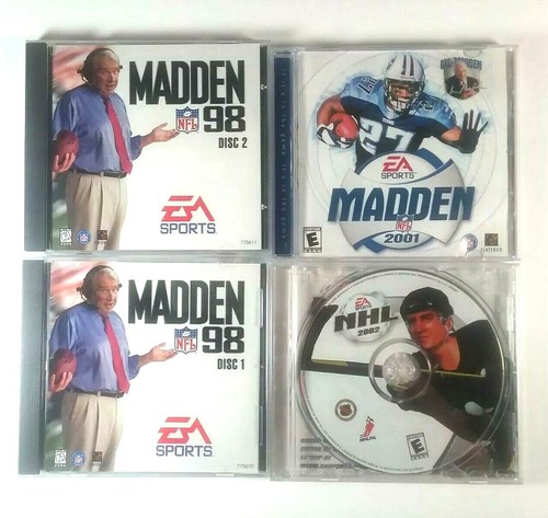 Lot Of 3 EA Sports PC Games Madden NFL 1998 Madden 2001 NHL 2002 | eBay