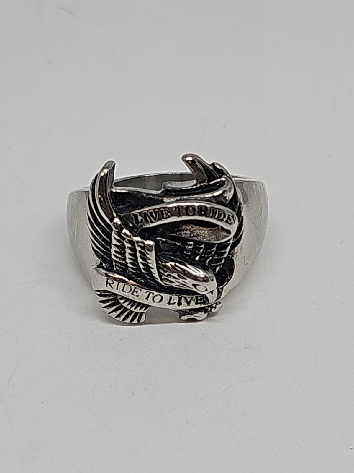 Live to Ride Ride to Live Men's Stainless Steel Motor… - Gem