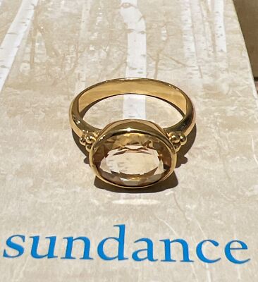 NWT Sundance Catalog Citrine Gold Vermeil “Hello Sunshine Ring” Size 6 ...