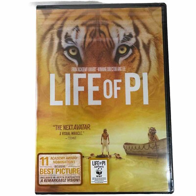 Life of Pi DVD Rated PG 2013 20th Century Fox New Factory Sealed Free ...