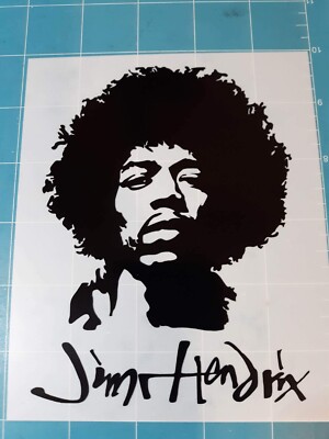 JIMI HENDRIX BLACK PERMANENT VINYL CAR WINDOW DECAL | eBay
