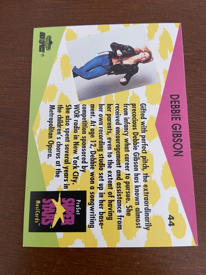 1991 Pro Set SuperStars MusiCards #44 Debbie Gibson Autographed | eBay