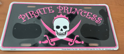 Pirate Princess Novelty Metal License Plate Tag | eBay