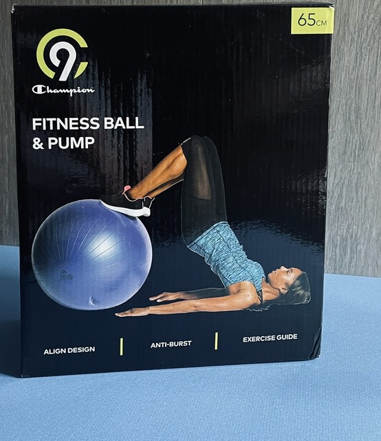 C9 Champion Exercise Fitness Ball and Pump 65cm Blue for sale online | eBay