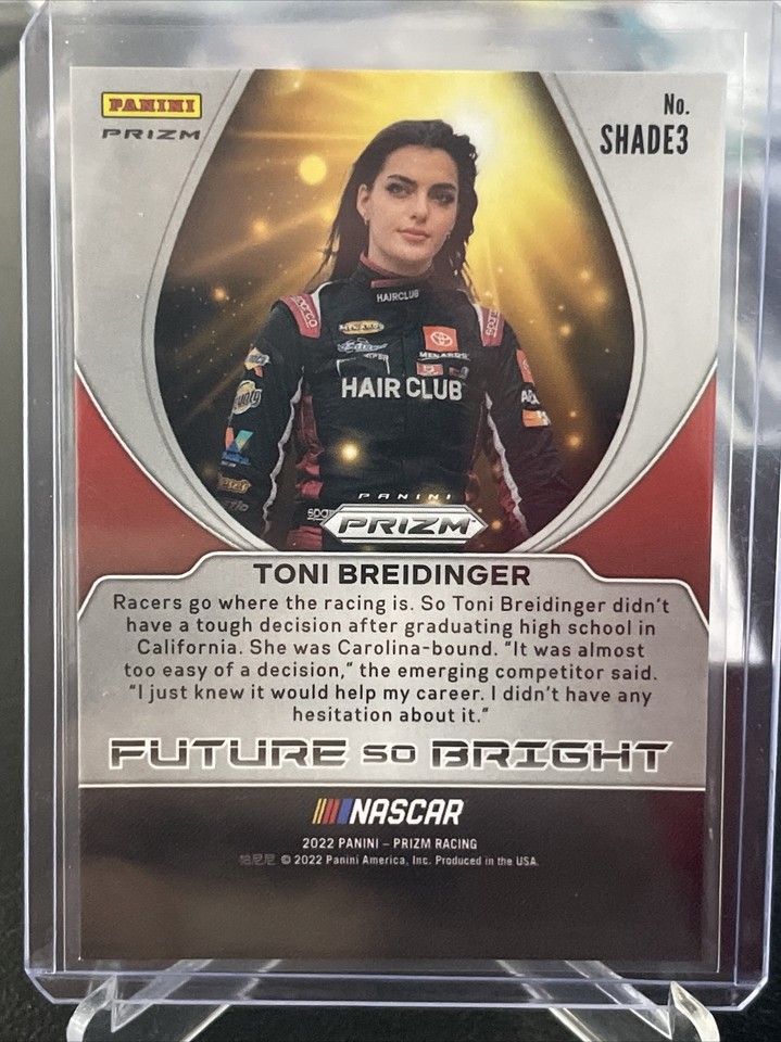 2022 Panini Prizm TONI BREIDINGER Future So Bright Nascar Racing Card #SHADE3 | eBay