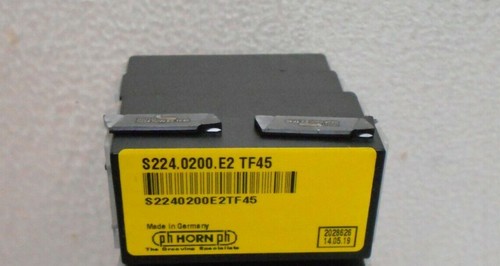 BOX OF 2 HORN MILLING CUTTER SLOTTING S224.0200.E2 TF45 CARBIDE INSERTS ...