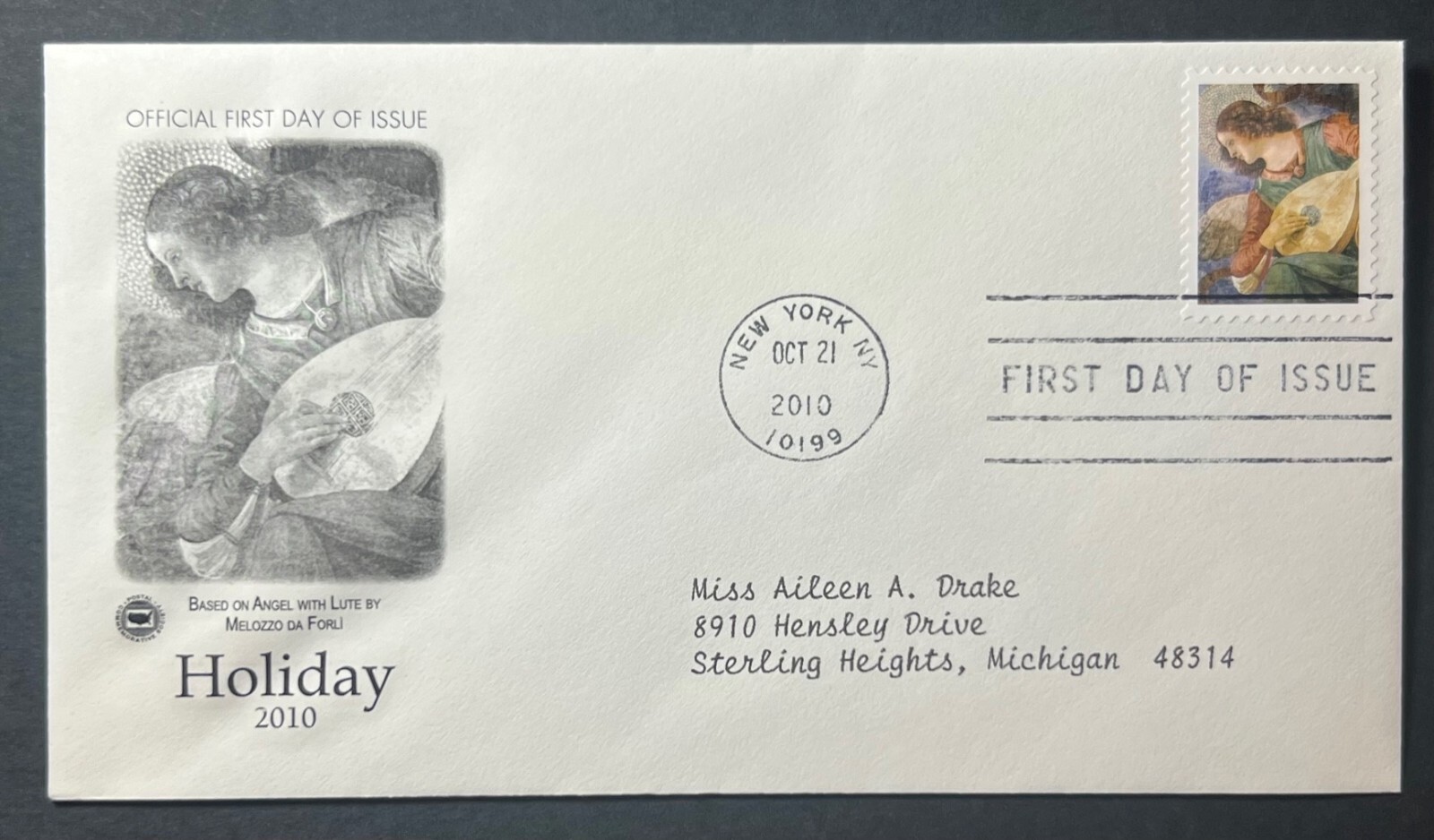 HOLIDAY 2010 OCT 21 2010 NEW YORK NY ARTCRAFT FIRST DAY COVER (FDC) | eBay