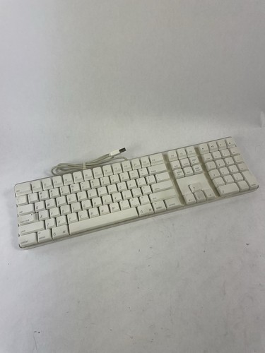 Genuine Apple Mac A1048 White Wired Full Size Keyboard English w/ 2 USB ...