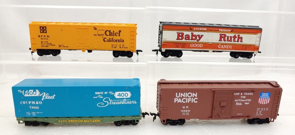 4 HO Gauge Model Train Boxcars with Weights Inside Nice Cars | eBay