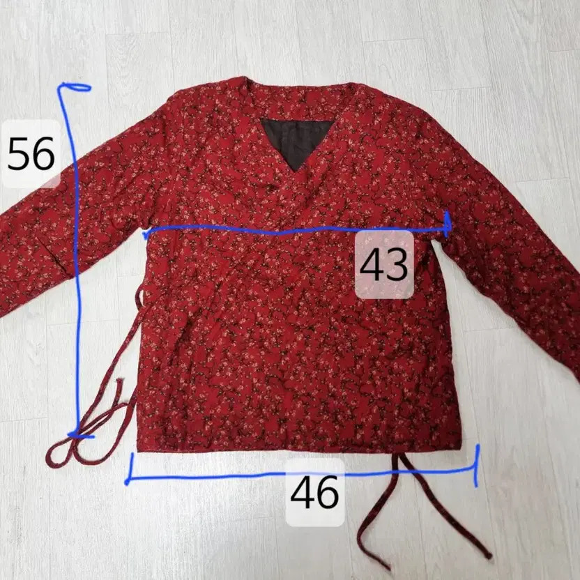 Traditional Korean-inspired Quilted Jacket with Red Flower Pattern | eBay