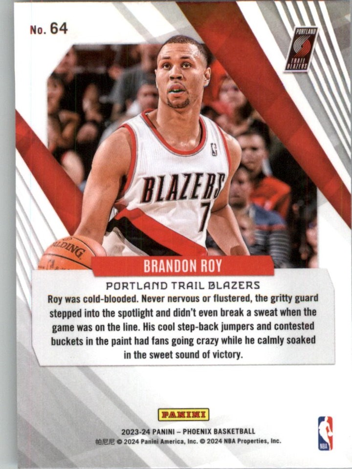 2023-24 Panini Phoenix Teal Lazer #64 Brandon Roy - BSK | eBay