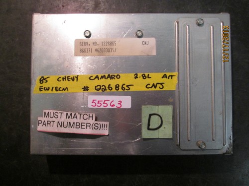 85 CHEVY CAMARO 2.8L A/T ECU/ECM #1226865 CNJ *See item description* | eBay