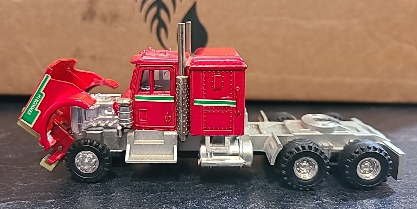 Shinsei Mini Power Kenworth Parts Truck Van Trailer Red Silver 1:64 ...