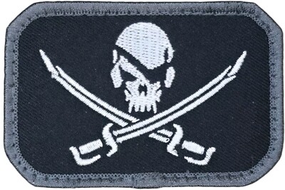 MSM PIRATE SKULL FLAG MILSPEC MONKEY TACTICAL MILITARY SWAT HOOK MORALE ...