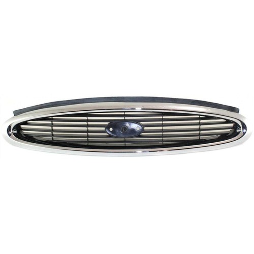 Grille For 1998-2000 Ford Contour Chrome Shell With Painted Black ...