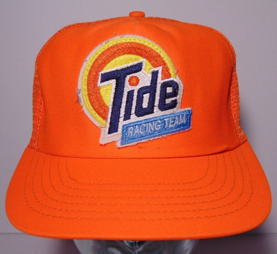 1980s Vintage Tide Racing Team Nascar Patch Snapback Trucker Hat Cap ...