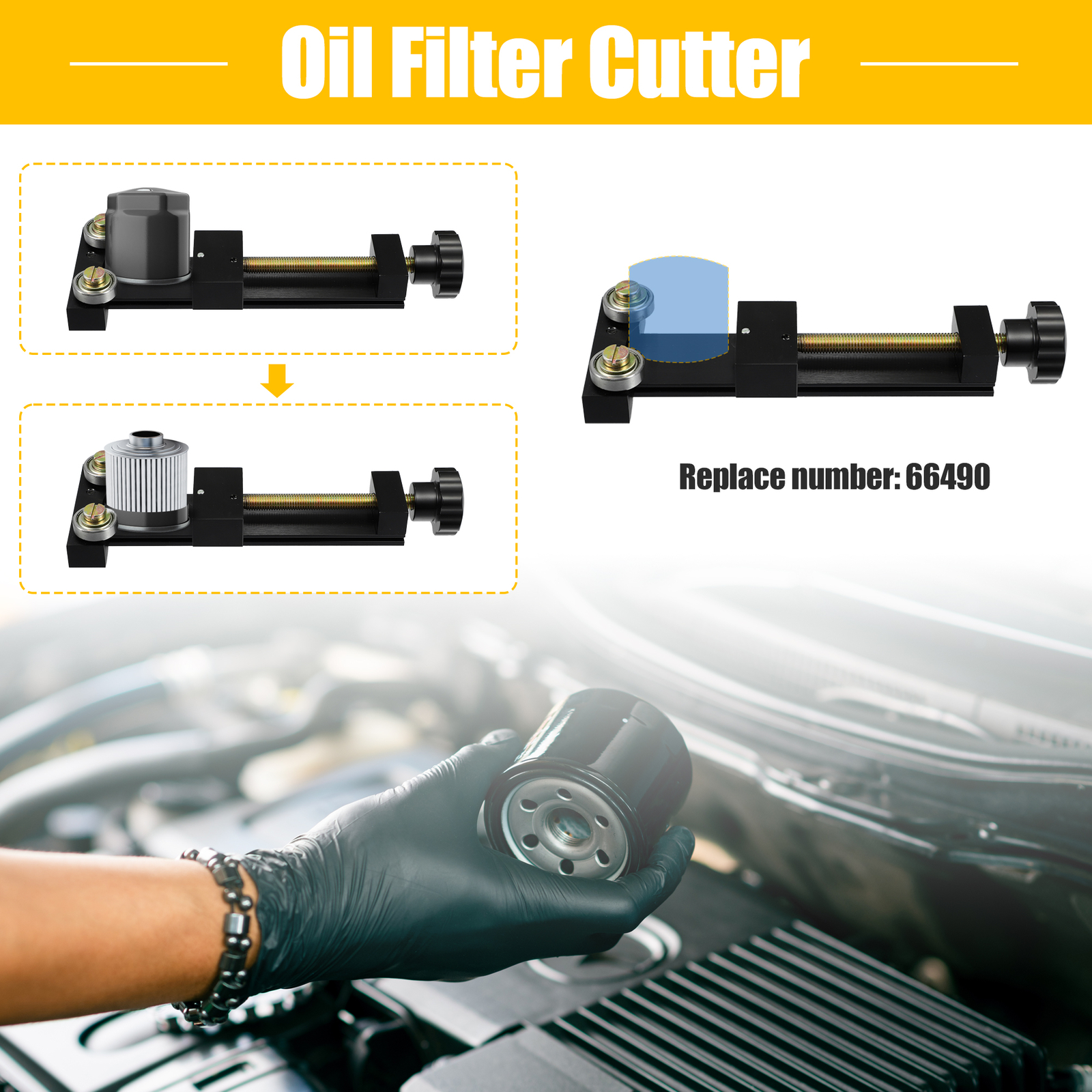 Oil Filter Cutter Tool Fuel Filters Inspection Tool 1-3/4" to 5-3/4 ...