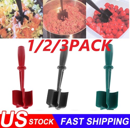 Meat Hamburger Chopper Heat Resistant Utensil Ground Beef Potato Masher ...