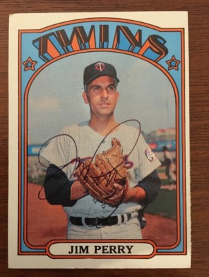 JIM PERRY 1972 TOPPS AUTOGRAPHED SIGNED AUTO BASEBALL CARD 220 TWINS | eBay